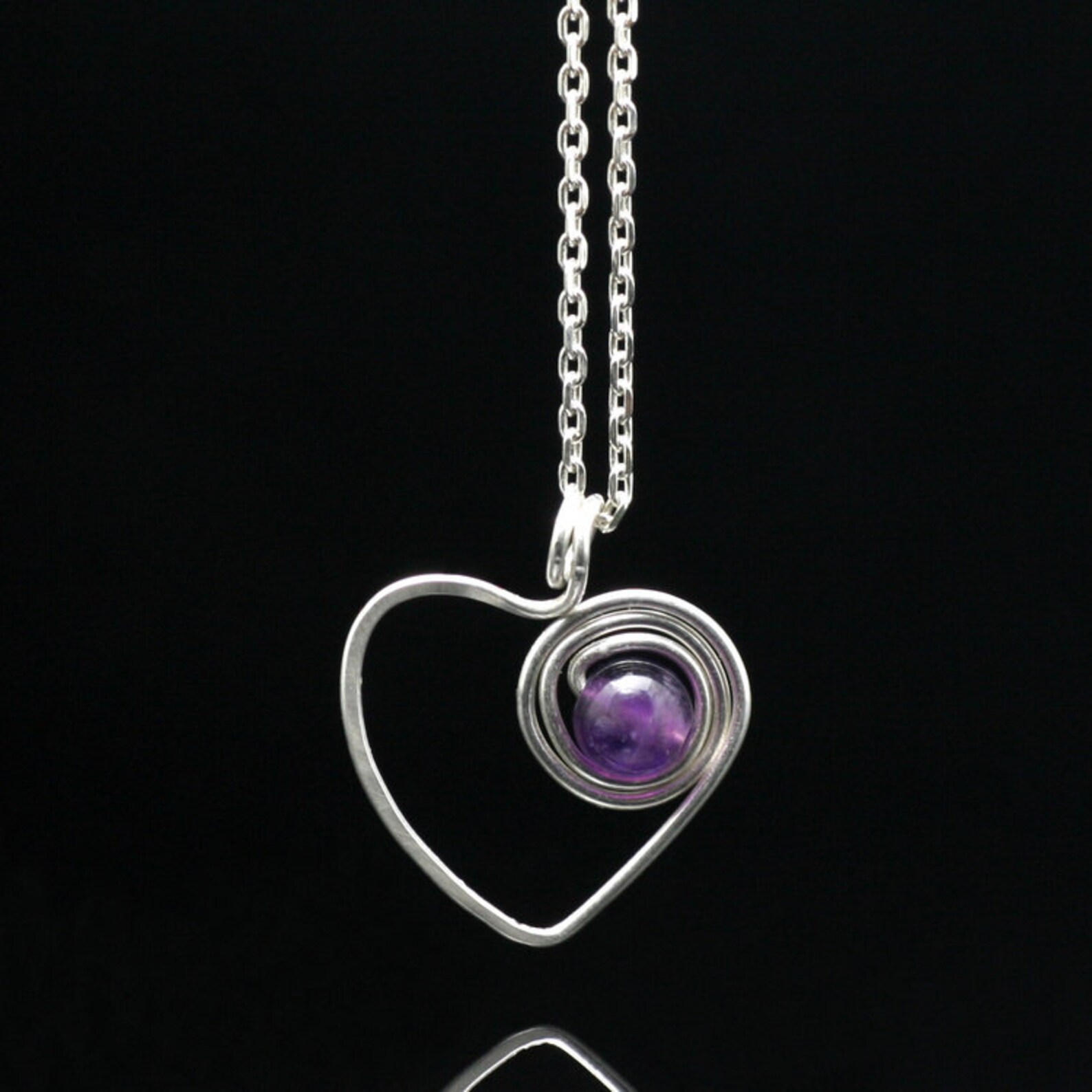 Abstract Heart Pendant Necklace Bridesmaid Gift Gift for | Etsy