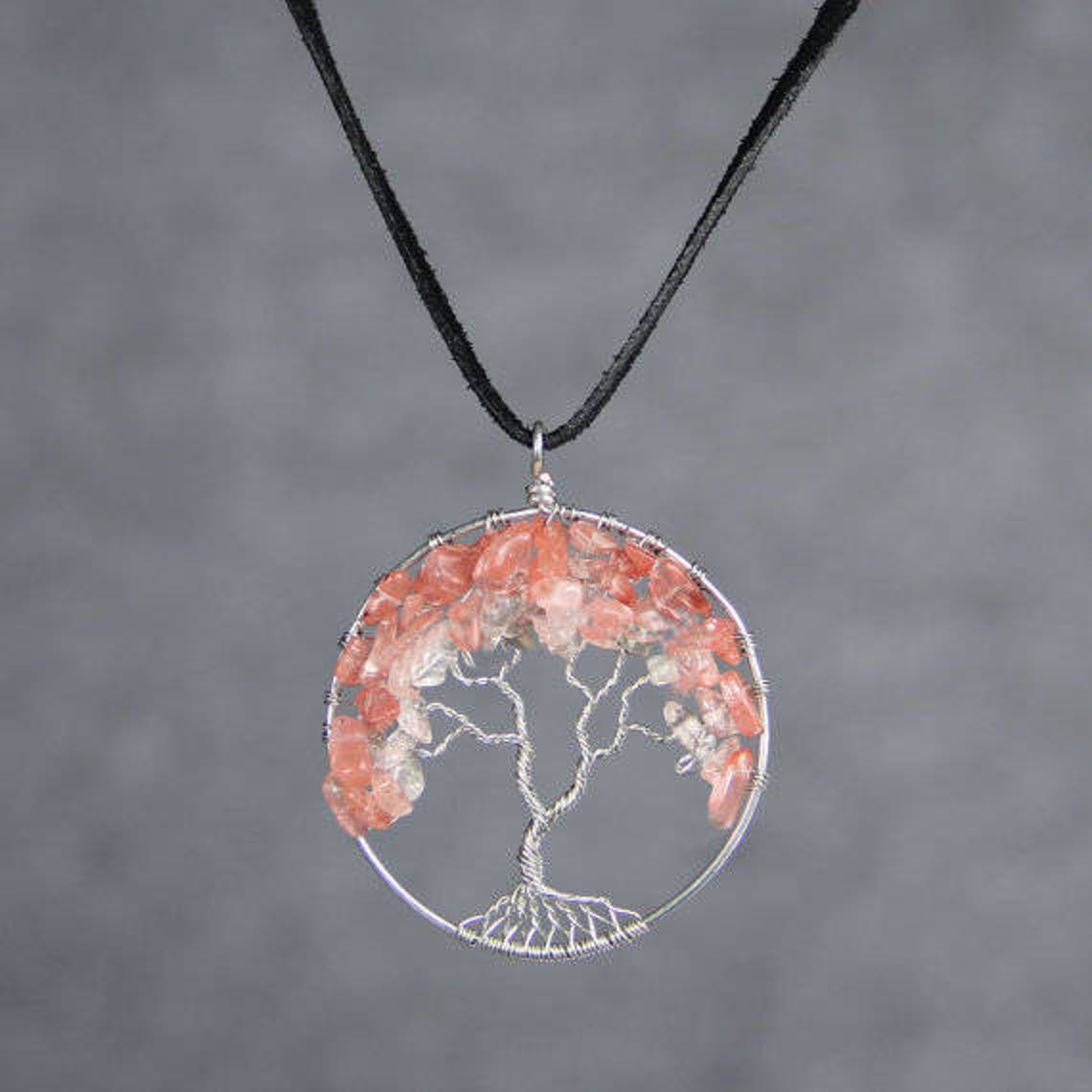 Tree of life necklace Jade necklace pendant necklace | Etsy