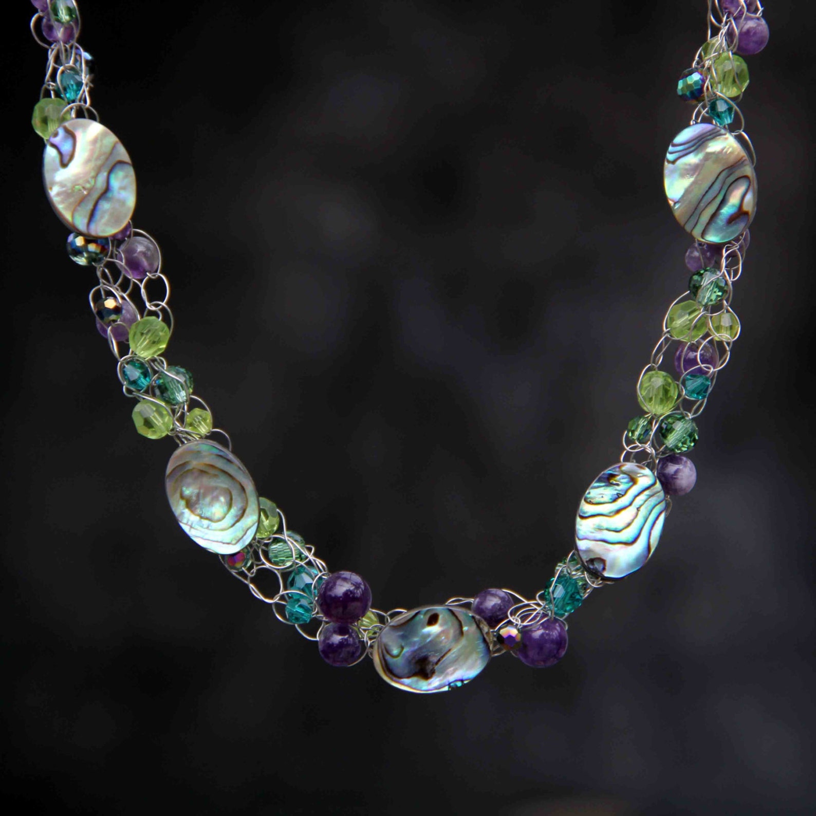 Shell Necklace Shell Jewelry Statement Necklace Abstract - Etsy