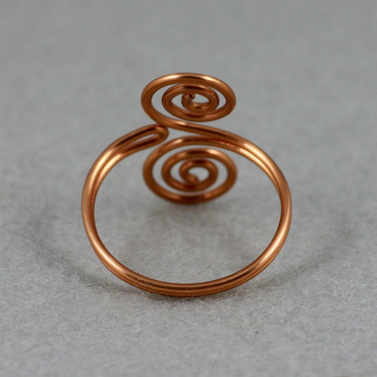Double Spiral Ring, Adjustable Ring, 14k Gold Filled, Bridesmaid Gift, Gift for Her, Wedding ...