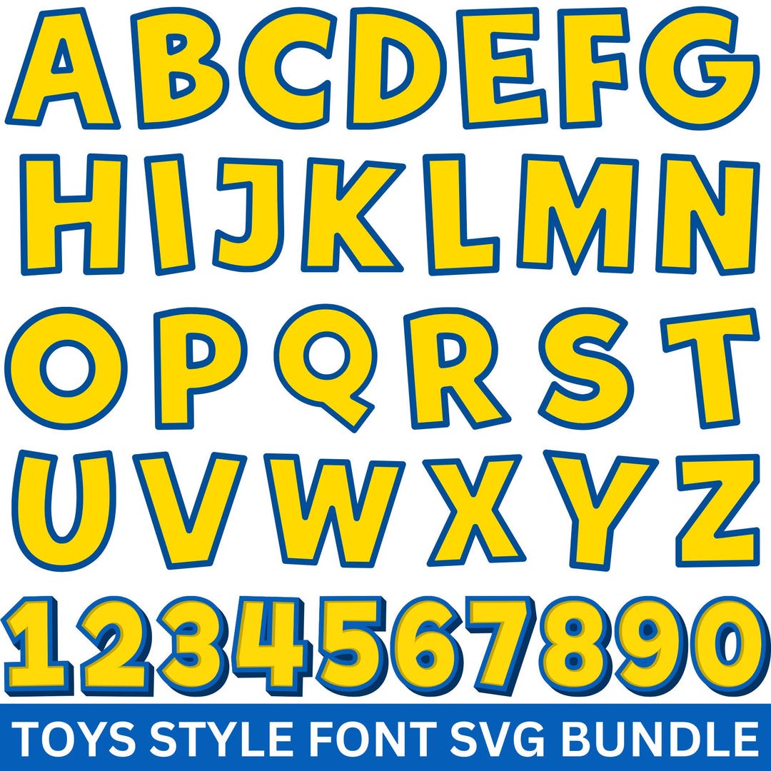 Toy Story Font SVG, Pixar Alphabet Letters, Cricut Cut Files (instant ...