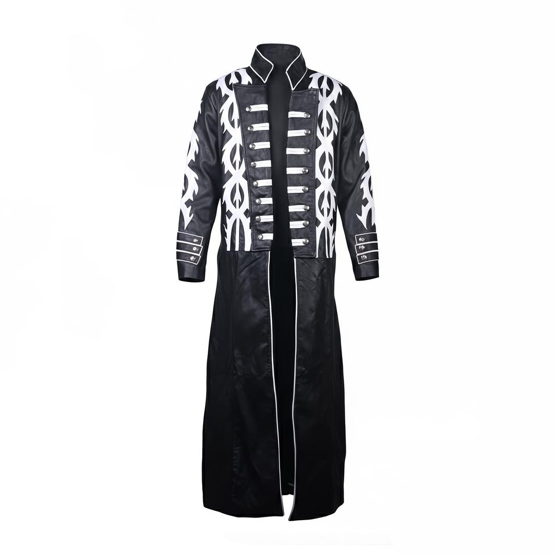 Devil May Cry 5 Vergil Black Coat - DMC Cosplay Coat - Leather Cosplay ...