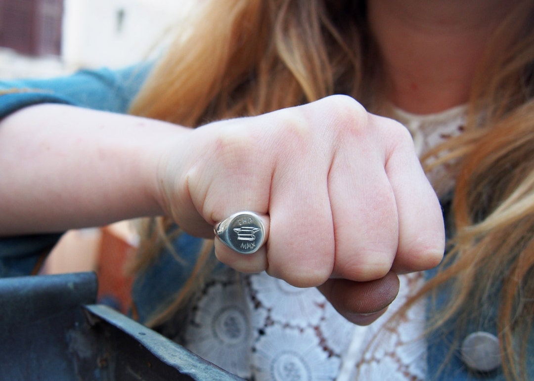 SPRING 2010, RISD EHP **reserved** Class Ring, Hand Made and Engraved, Anvil Design, Sterling ...