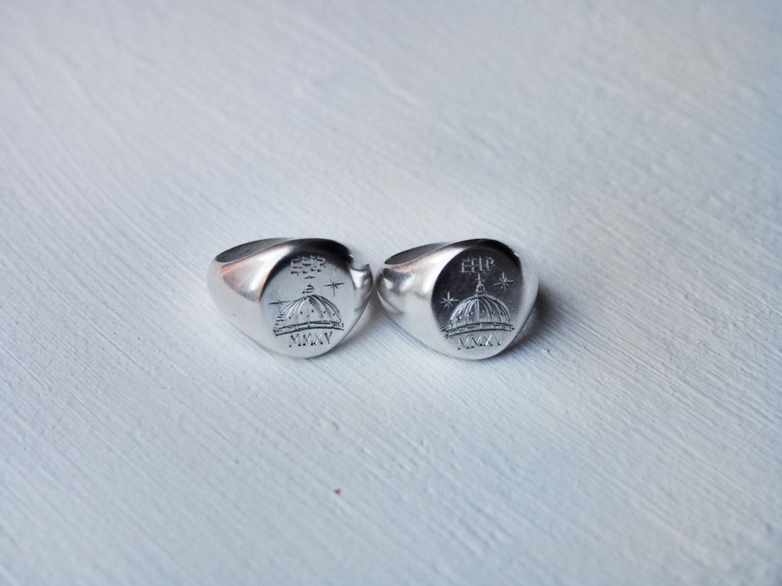 Custom Designed and Engraved Signet Ring, Sterling Silver / Hand-made ...