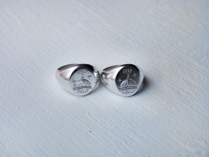 Custom Designed and Engraved Signet Ring, Sterling Silver / Hand-made ...