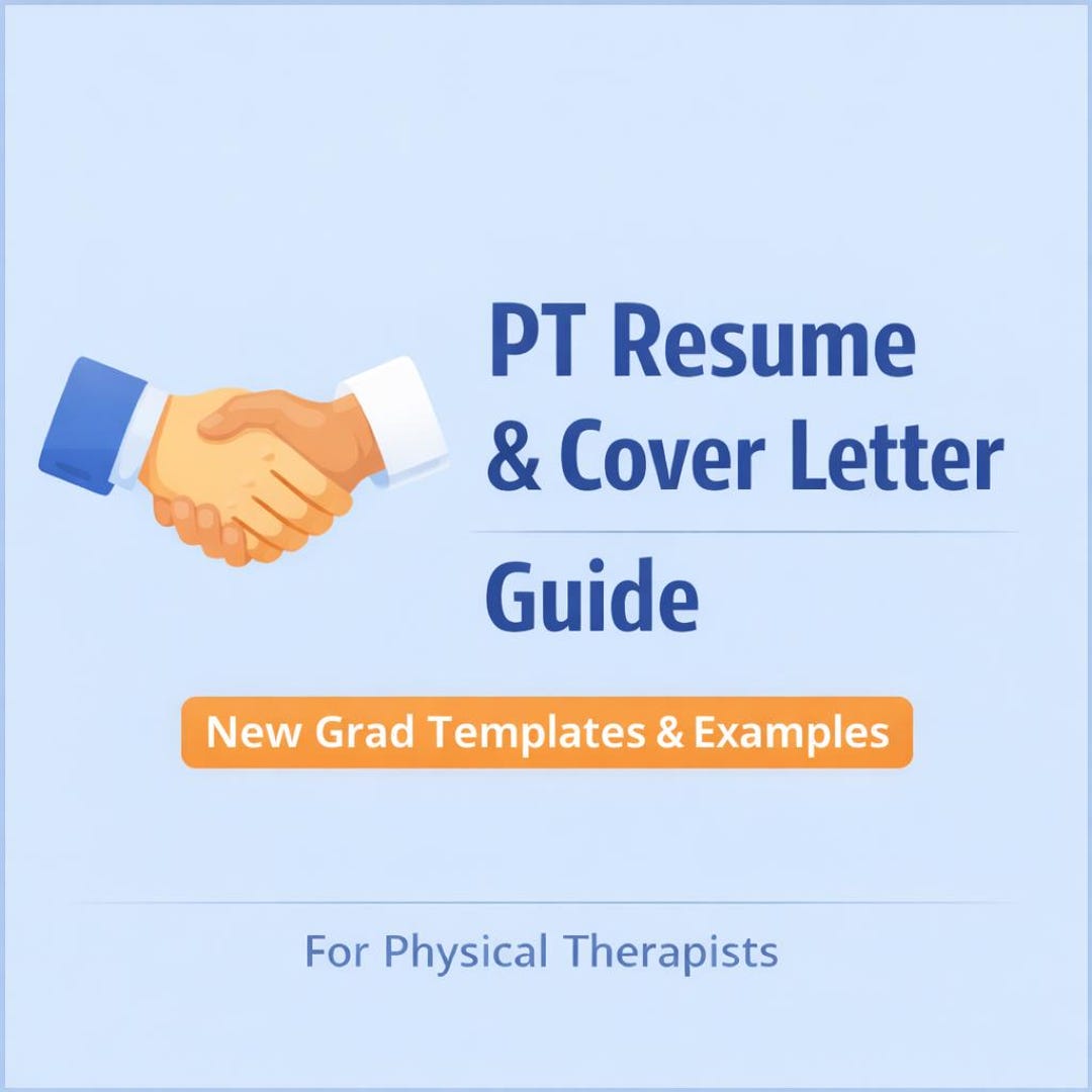 PT Resume and Cover Letter Guide — New Grad Templates & Examples - Etsy
