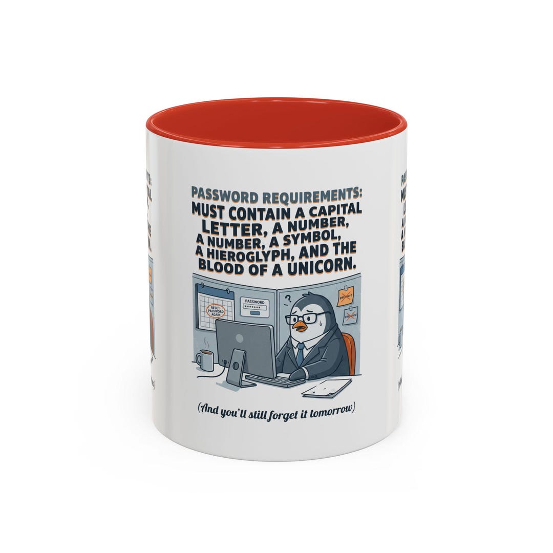Password Requirements Penguin Mug | Funny Office Coffee Cup - Etsy