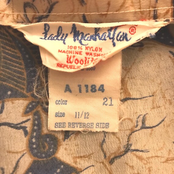 Stylish 1970’s ‘Lady Manhattan’ Sheer Beige and Navy … - Gem