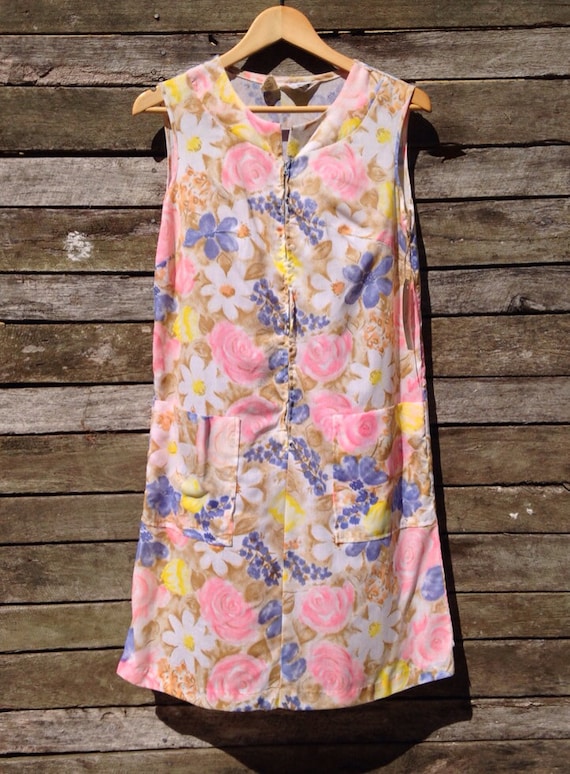 1960's 'Ken Robes by Ken Rose' Pastel floral shift - Gem