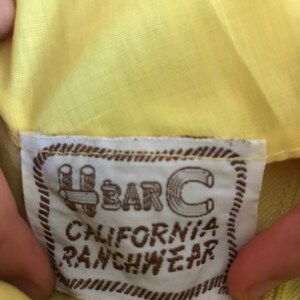 Awesome 1950’s ‘bar California Ranch Wear’ Yellow, Orange and Green ...