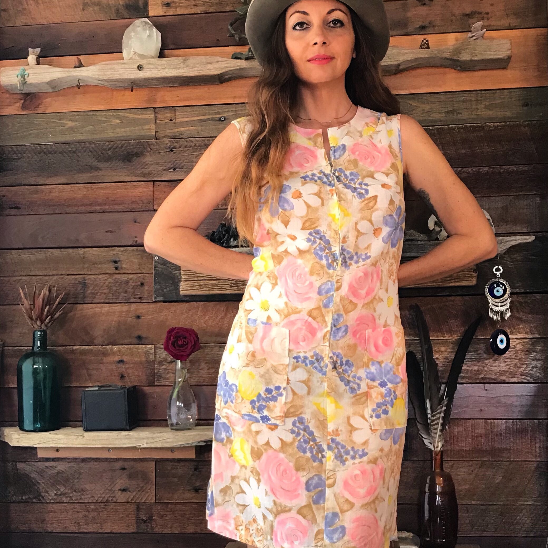 1960's 'ken Robes by Ken Rose' Pastel Floral Shift - Etsy