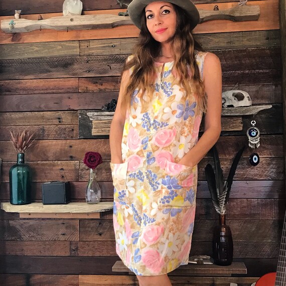 1960's 'Ken Robes by Ken Rose' Pastel floral shift - Gem