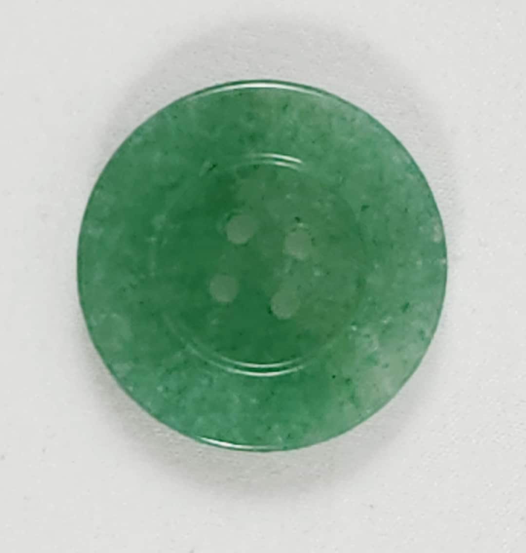Genuine Green Aventurine Gemstone Button, Large 1 1/8" Size Perfect for Handbags, Shawls, Hats ...