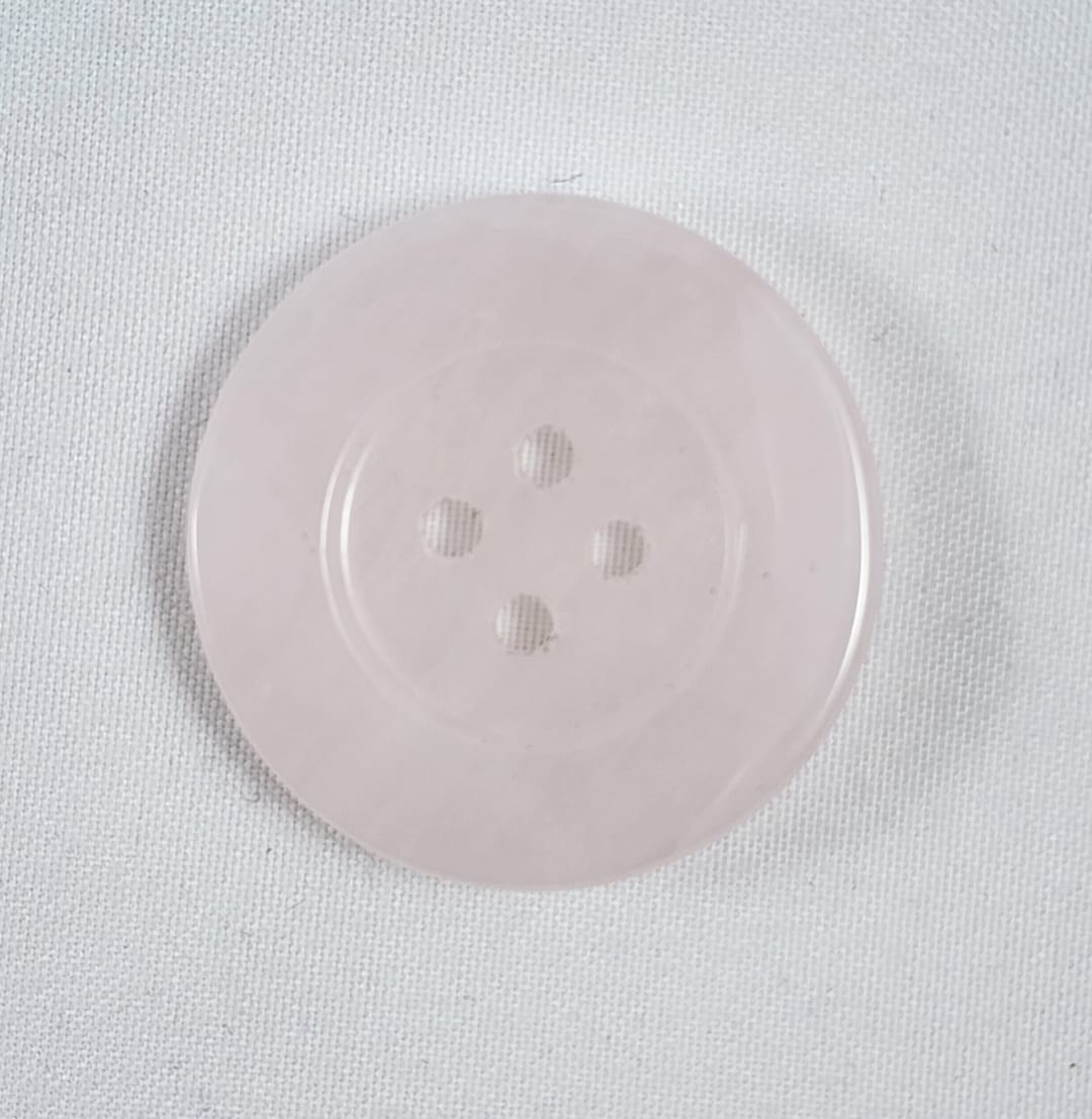 Rose Quartz Genuine Gemstone Button, Large 1 1/8" Size Perfect for ...