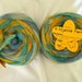 Wool Roving Blend With CVM Wool and Silk in the Golden Turquoise ...