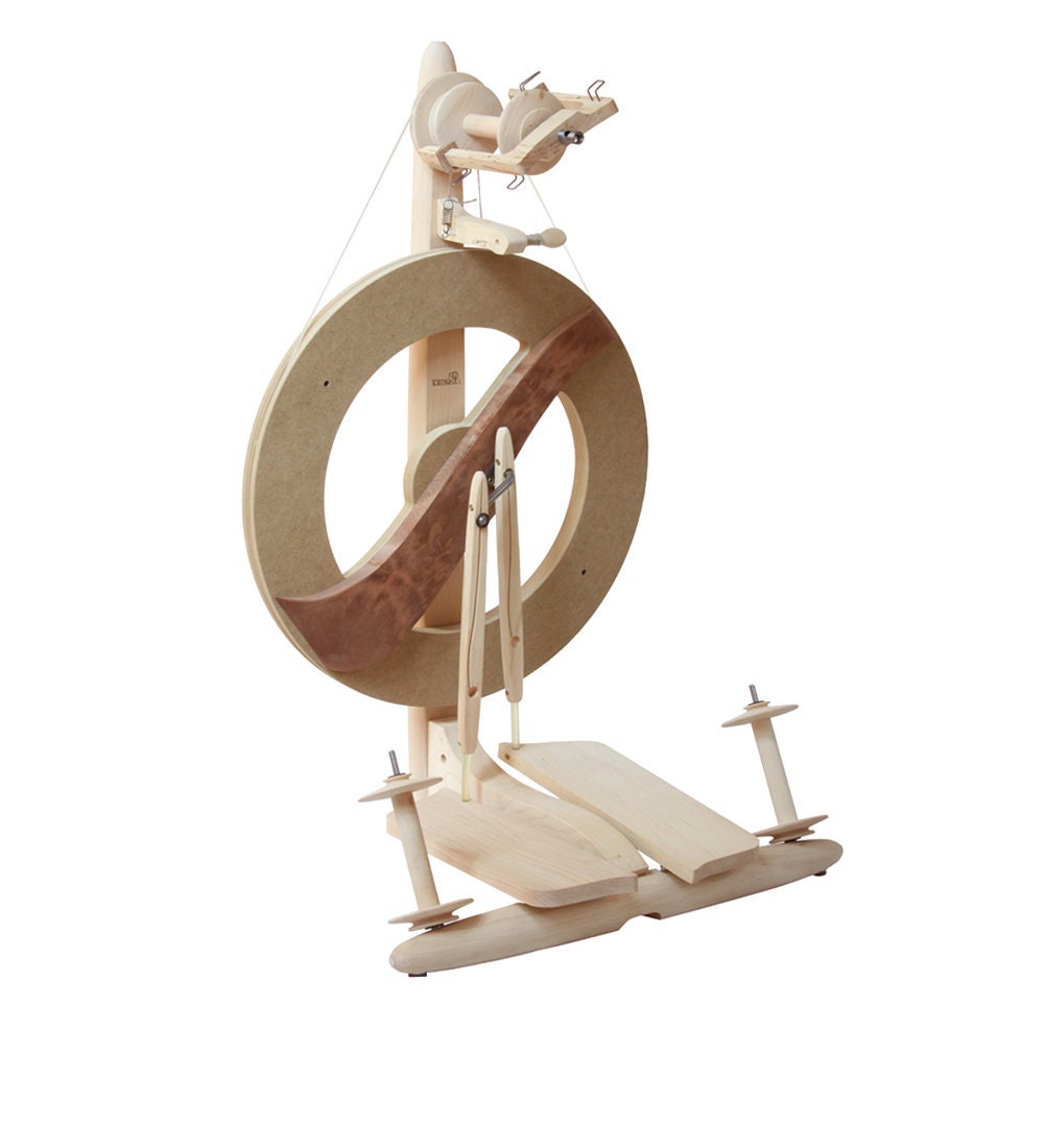 Kromski Fantasia Modern Castle Spinning Wheel, Unstained/do-it-yourself ...