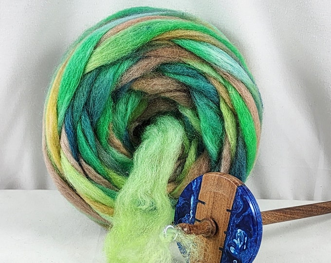 Wool Roving Blend With CVM Wool and Silk in the Golden Turquoise ...