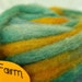 Wool Roving Blend With CVM Wool and Silk in the Golden Turquoise ...