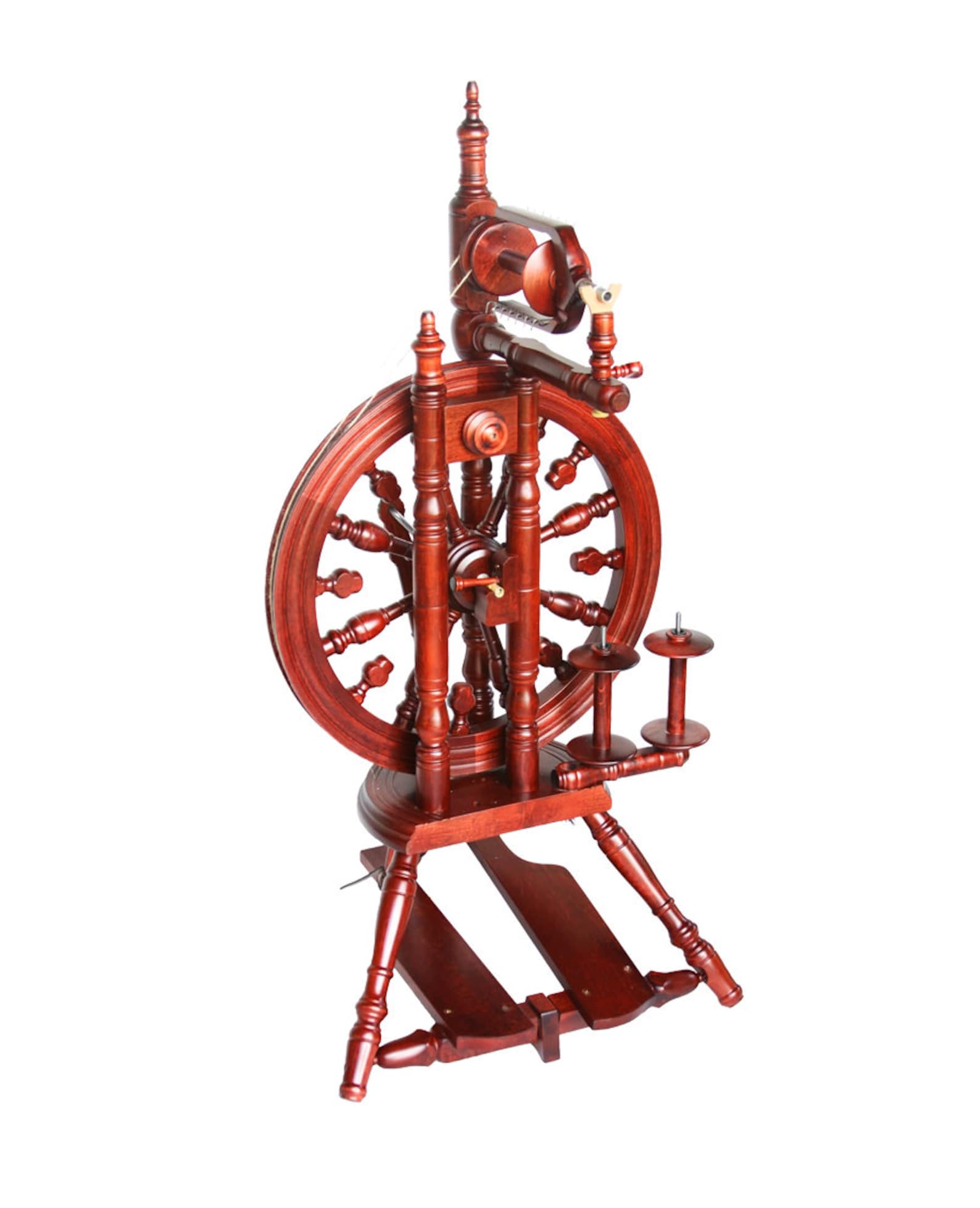 Kromski Minstrel Castle Spinning Wheel in Mahogany Finish - Etsy