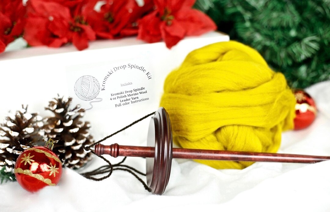 Drop Spindle Beginner Kit by Kromski Includes Handcrafted Drop Spindle ...