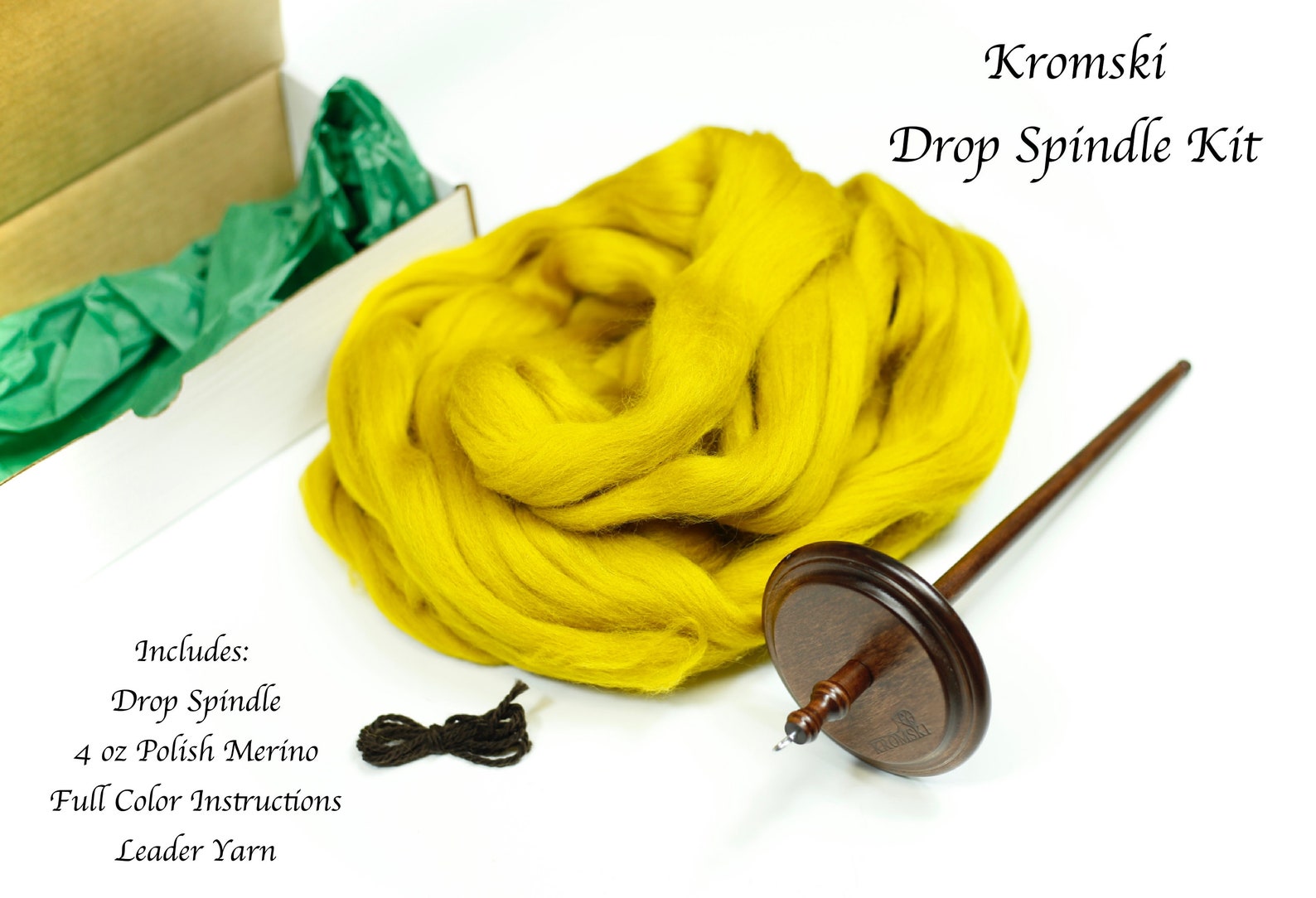Drop Spindle Beginner Kit by Kromski Includes Handcrafted Drop Spindle ...