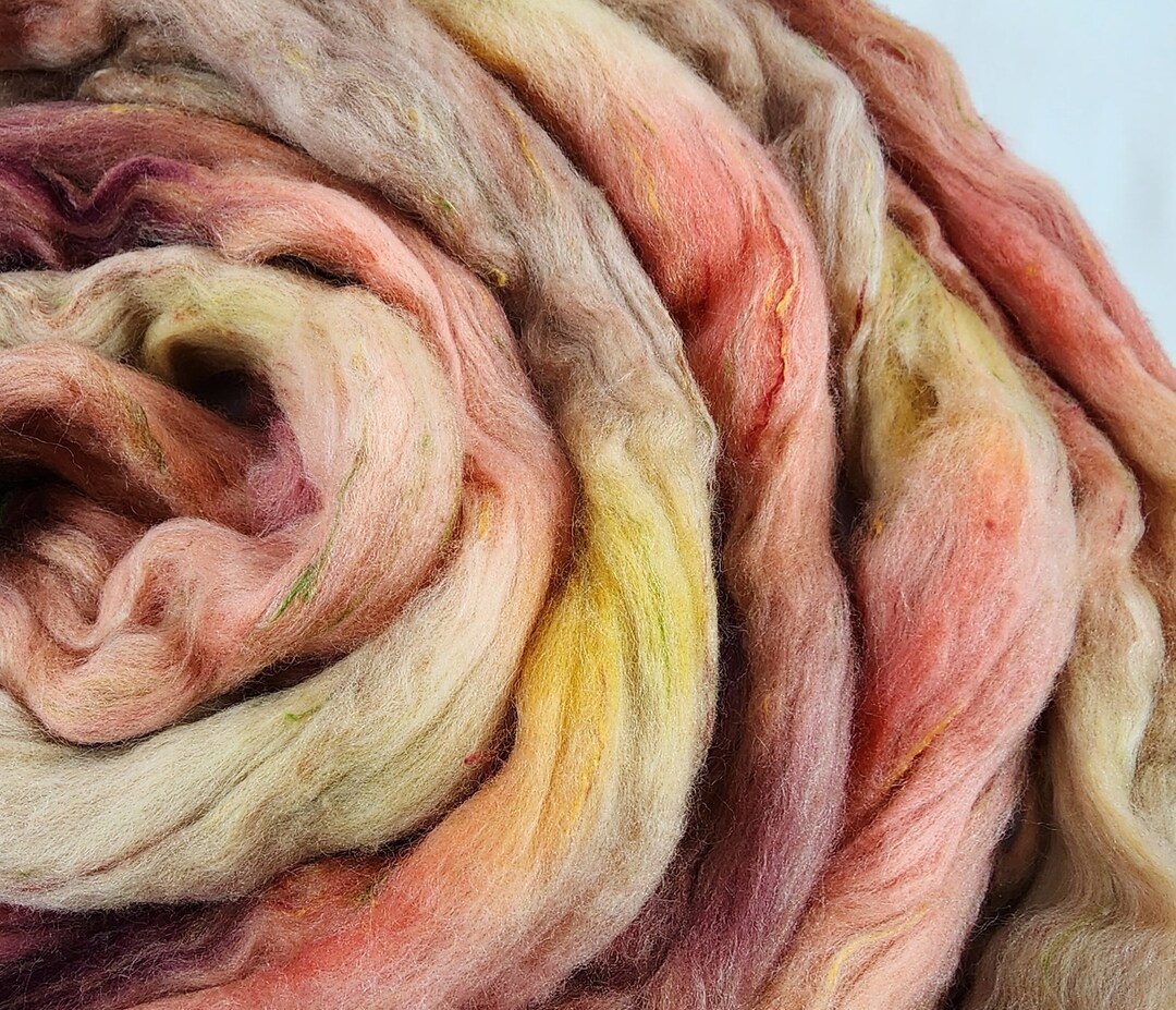 Next to Skin Soft Merino Combed Top With Fun Tweed-like Bits in Earthy ...