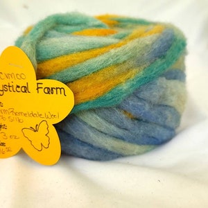 Wool Roving Blend With CVM Wool and Silk in the Golden Turquoise ...