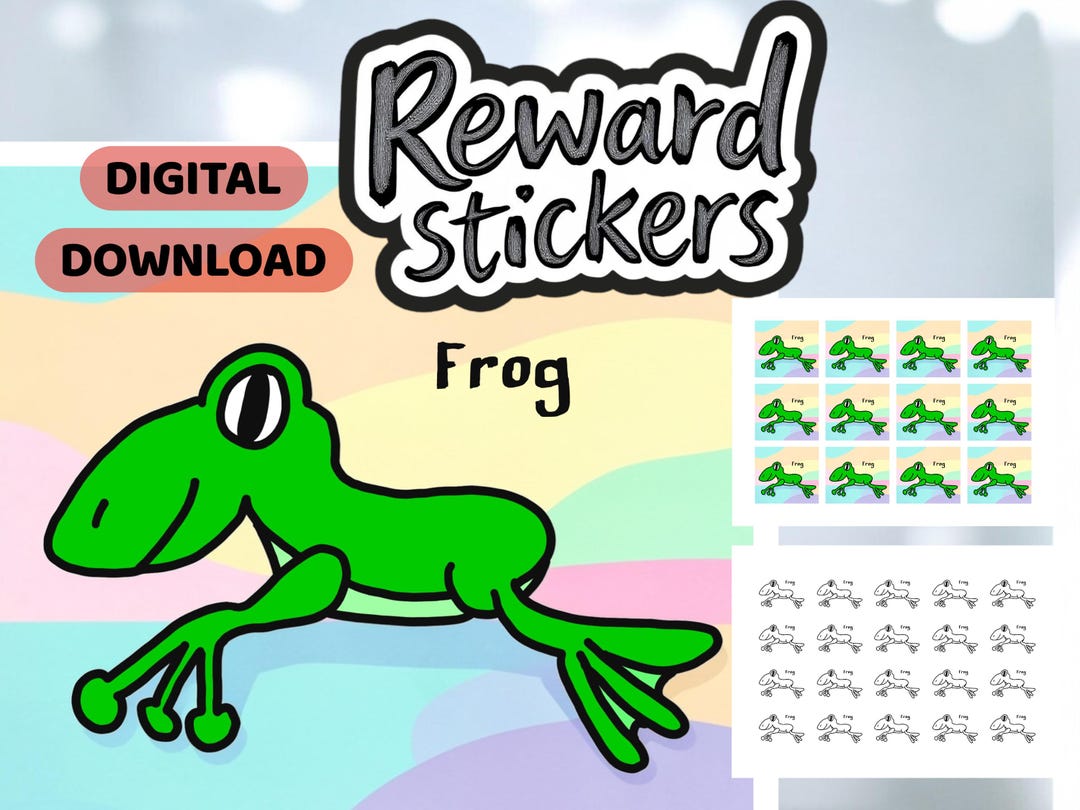 Frog Reward Stickers Printable – Cute Frog Classroom Reward Stickers ...