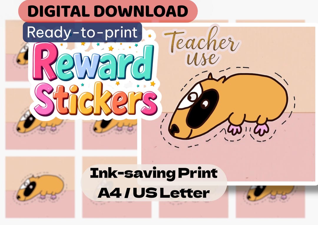 Printable Reward Sticker Sheet for Teachers – Guinea Pig Classroom ...