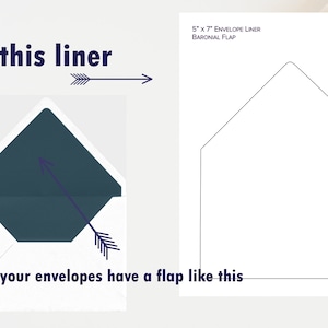 Baronial Flap Envelope Liner Template, Wedding Invitations (digital ...
