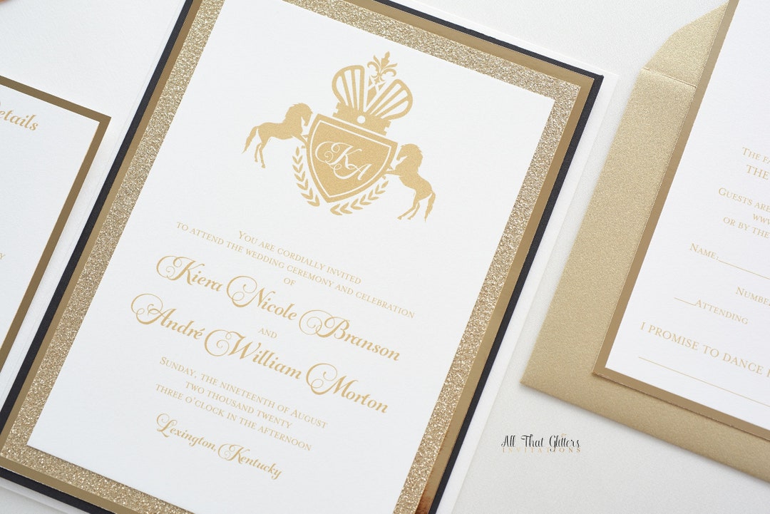 Royal Wedding Invitation, Royalty Themed Invitation for Weddings, Royal ...