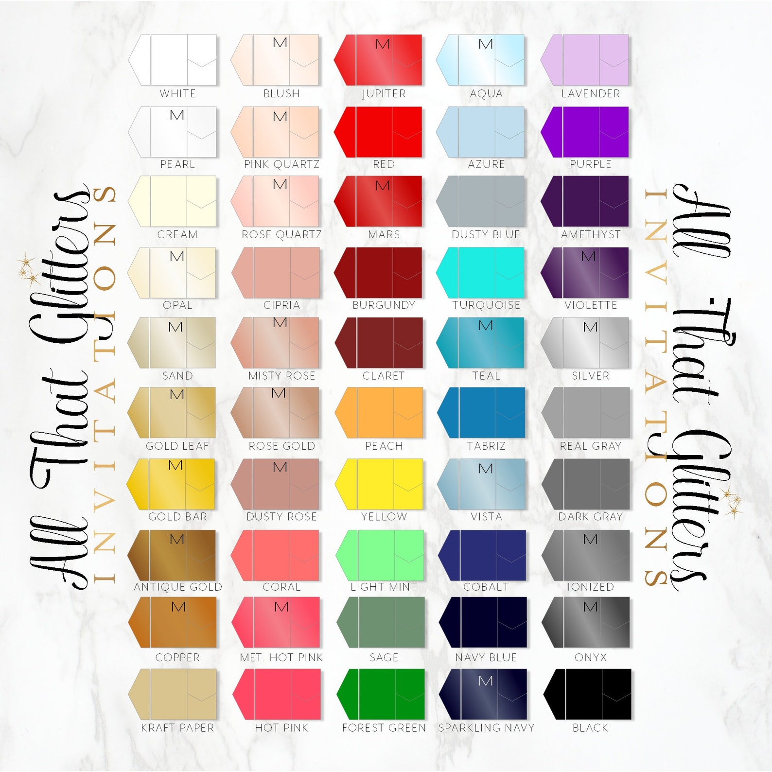 Light Pink Pocket Wedding Invitation Trifold Invitations in - Etsy