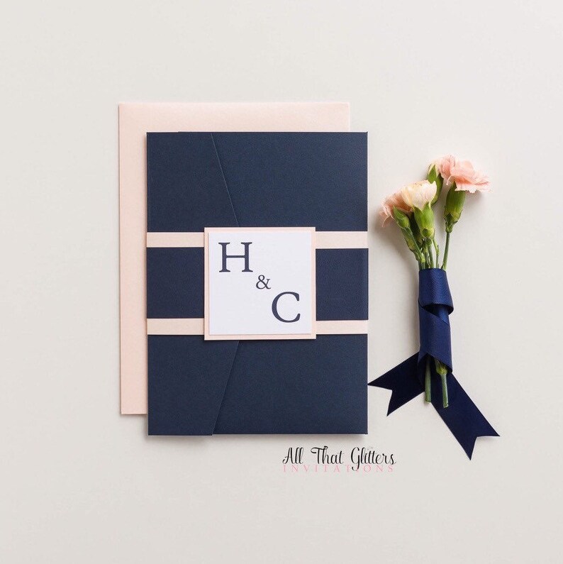 Modern Sophisticated Wedding Invitations Extra Large Wedding | Etsy