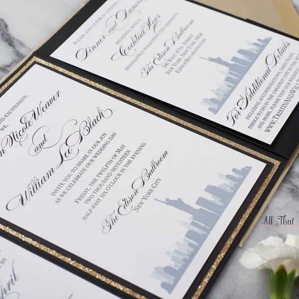 Skyline Invitations - Etsy