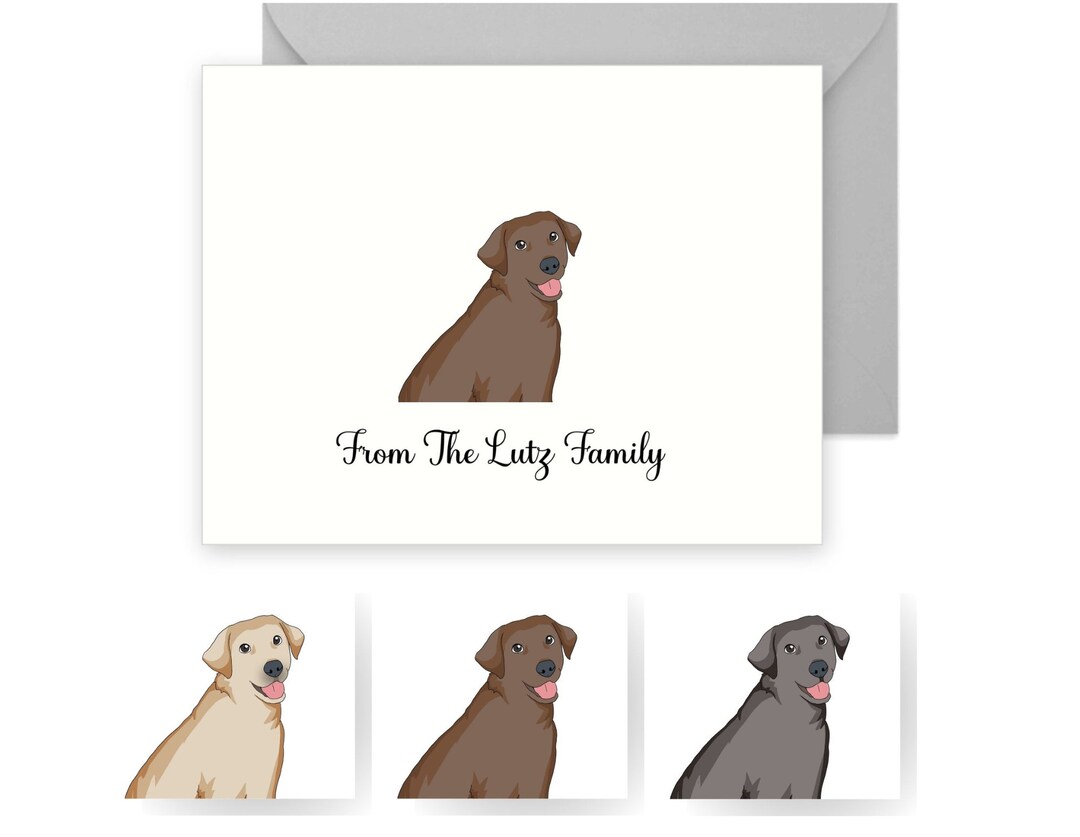 Personalized Labrador Notecards, Dog Stationery Set - Etsy