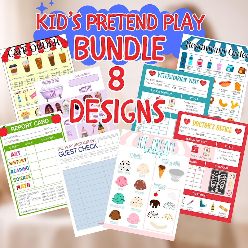 Role Play Menus - Etsy