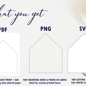 Baronial Flap Envelope Liner Template, Wedding Invitations (digital ...