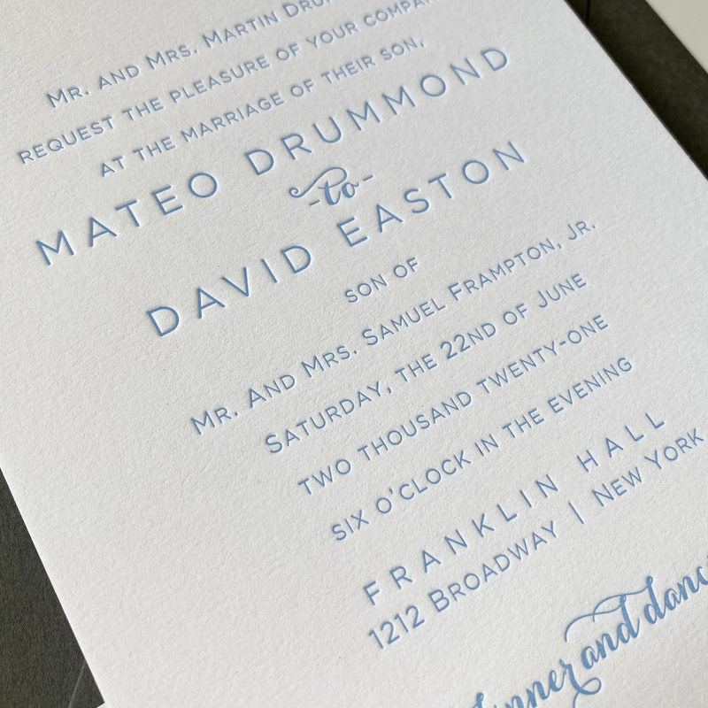 Letterpress Wedding Invitation - Etsy