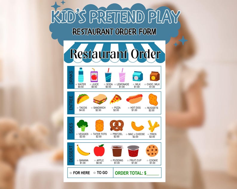 Pretend Play Notepad Set for Kids | Role Play Printable Digital ...