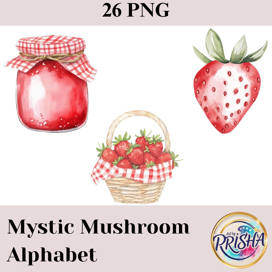 Strawberry Clipart PNG Bundle | Fruit Dessert Floral Graphics Pack ...