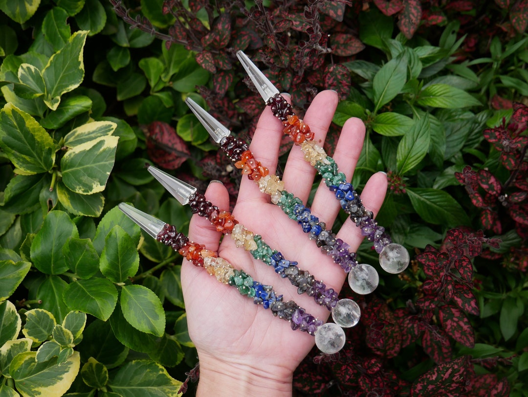 Chakra WANDS - Crystal Chip Wand - Wands for Focus - Chakra Crystals ...