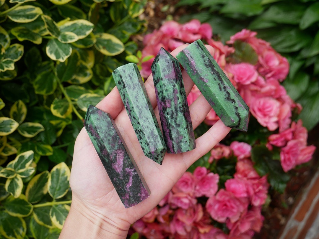 Ruby Zoisite Towers Ruby Points Crystal Towers Points Crystals for Home ...