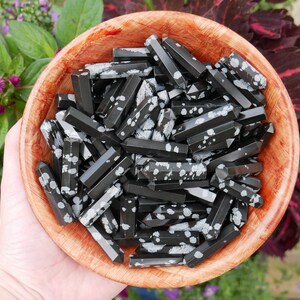 Snowflake Obsidian Small Points Crystal Points - Etsy