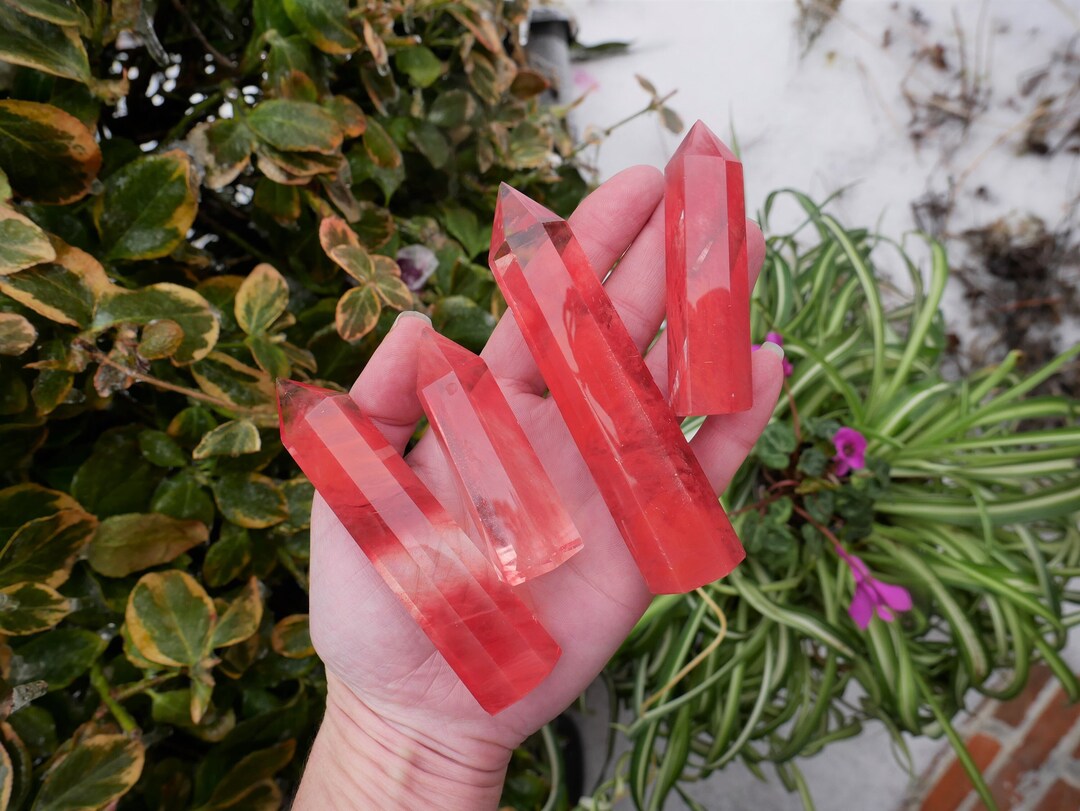 Red Smelt Glass Tower - Etsy