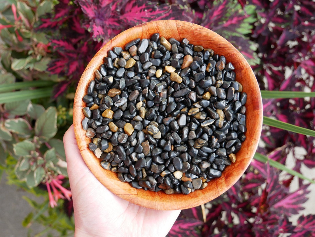 Black Onyx MINI Tumbled Stones Small Gemstones Tiny Crystal Gemstones ...