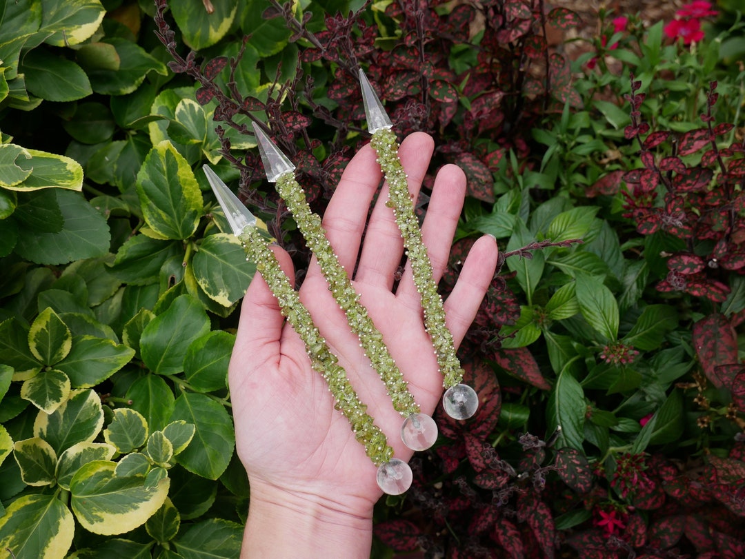 Peridot WAND - Crystal Chip Wands - Crystal Healing Wands - Peridot for ...