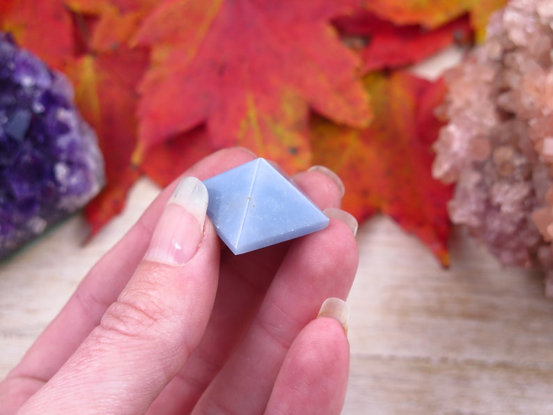 Angelite Pyramids Crystal Pyramids | Etsy