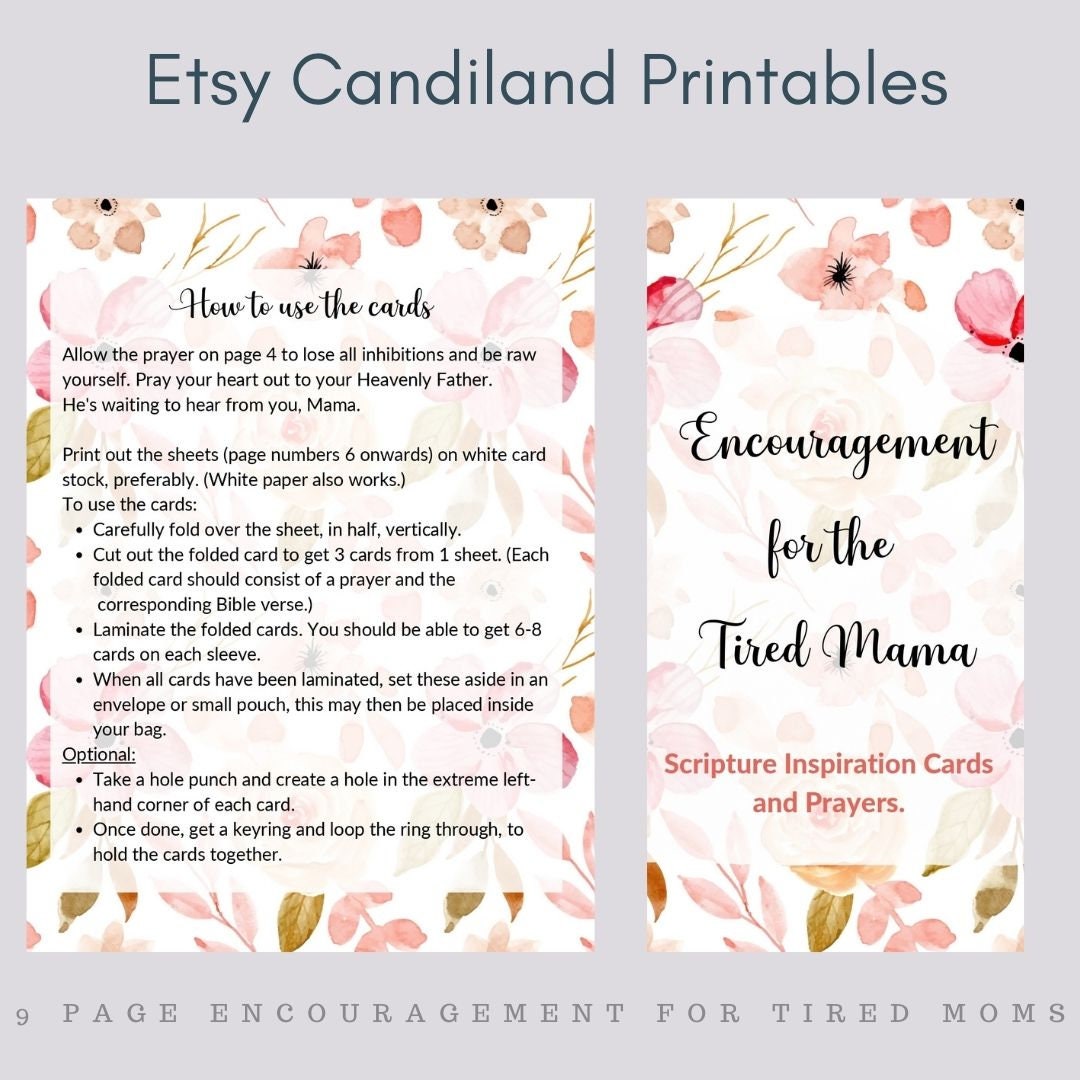 Prayer Cards, Scripture Cards, Scripture Wall Art, Encouragement ...