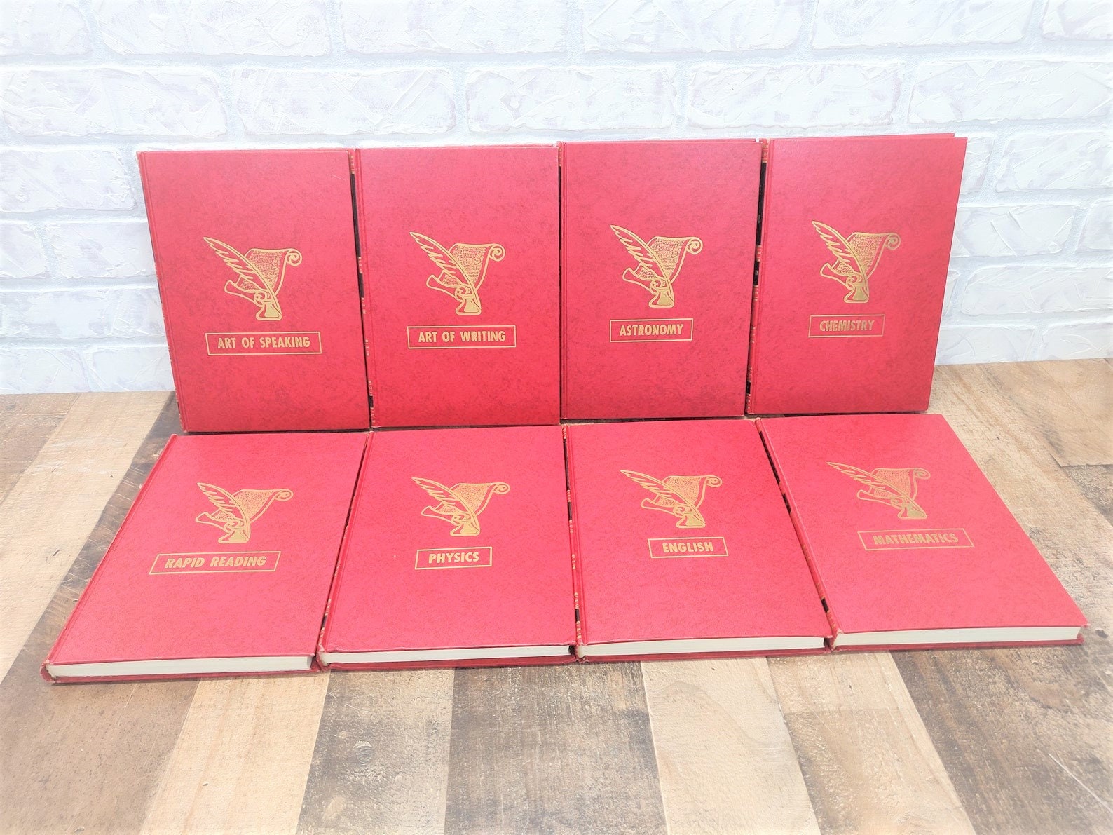 Red Gold Decorative MADE SIMPLE Self-teaching Library Books - Etsy