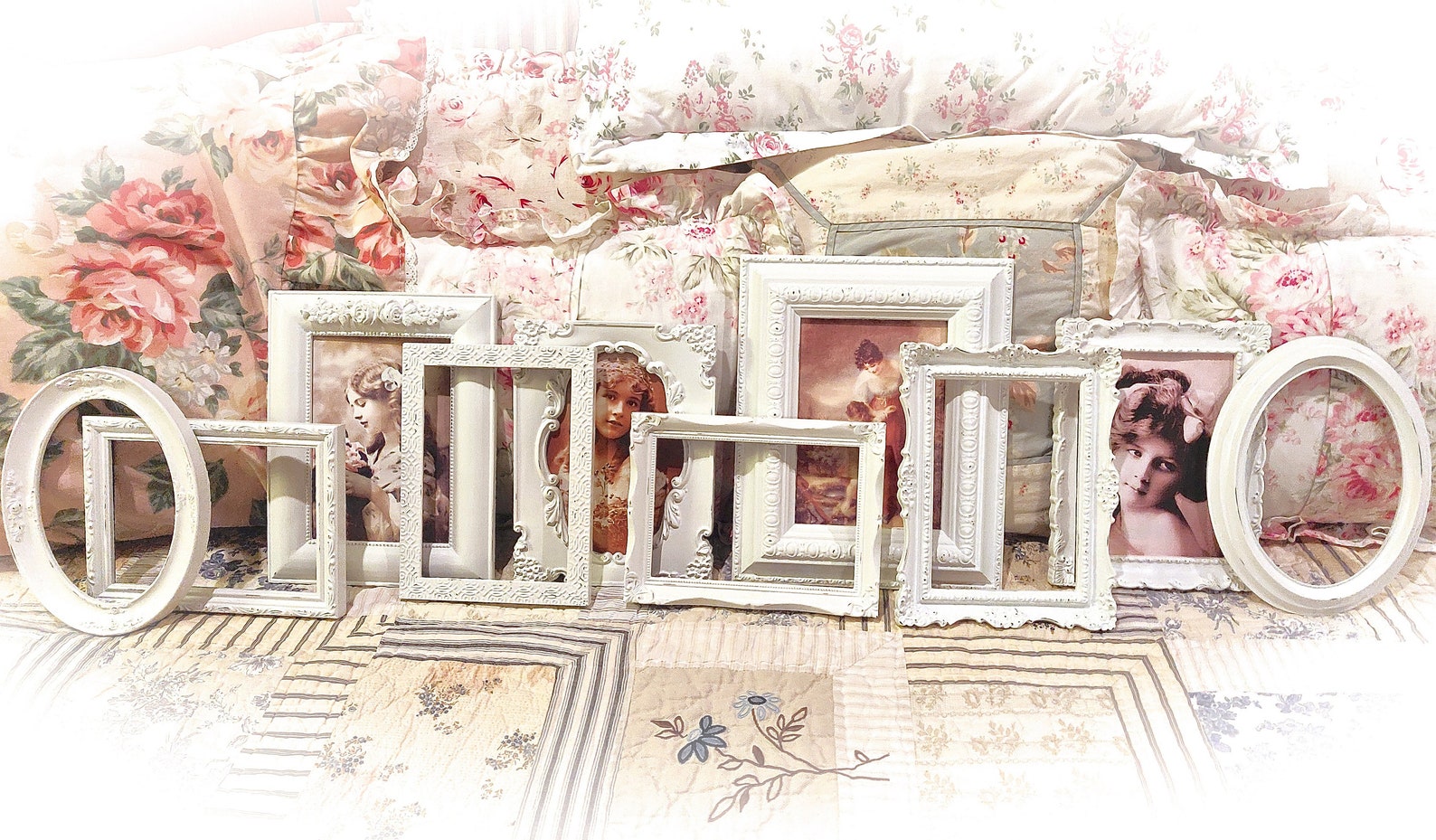 CUSTOM ORDER Upcycled Set Cute Picture Photo Frames Made to - Etsy